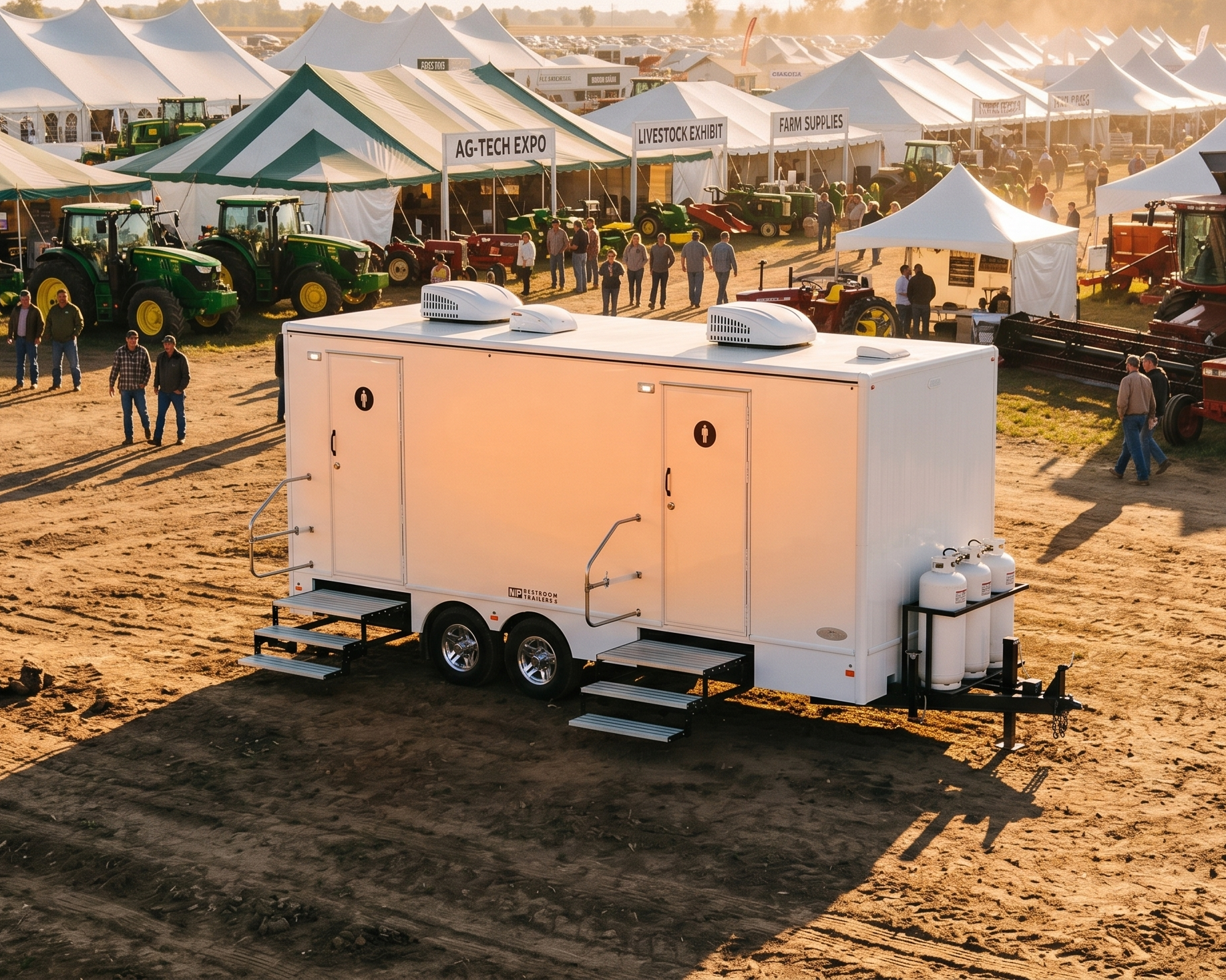 10-Station Restroom Trailer Long Term - Miller Portables